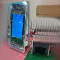 China Portable Magic Mirror Photobooth Touch Screen Selfie Mirror With Lights for sale