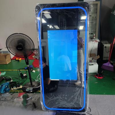 China Portable Magic Mirror Photobooth Touch Screen Selfie Mirror With Lights for sale