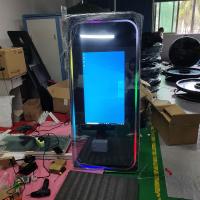 China Adjustable Selfie Mirror Touch Screen Photo Booth Light Frame For Wedding for sale