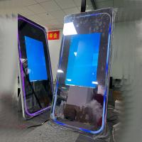 China Selfie Wedding Touch Screen Mirror Photo Booth Adjustable Light Frame for sale