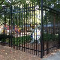 China Galvanized Wrought Iron Garden Steel Tubular Fencing for sale