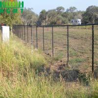 China 6Ft PVC Coated Diamond Chain Link Fence With Single Arm And Barbed Wire for sale