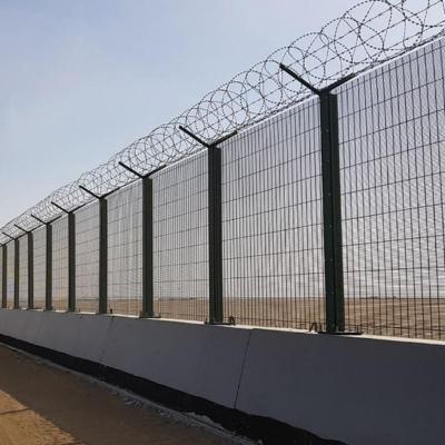 China Powder Coated 358 Anti Climb Fence Panels Black White for sale