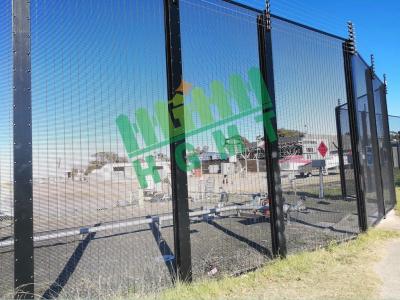 China 358 Anti Climb Security Fence Black Powder Coated Clear View for sale