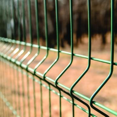 China 3 Fold Powder Coated 3D Wire Fence Ral 6005 Green 50 X 100 MM For Courtyard for sale