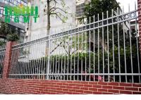 China Ornamental Galvanized Wrought Iron Steel Picket Fence For Garden for sale