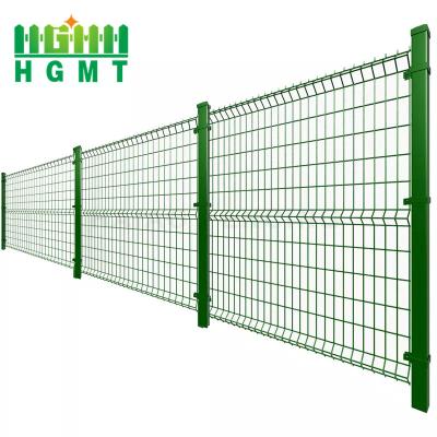 China ECO Friendly PVC Coated 3D Curved Welded Wire Mesh Fence RAL6007 Color for sale