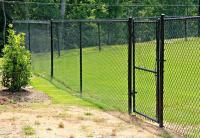 China Black Electro Zinc Cyclone Wire Mesh Fence Panel For Sport Game for sale