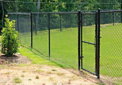China Black Electro Zinc Cyclone Wire Mesh Fence Panel For Sport Game for sale