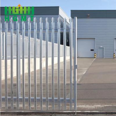 China Customized 2400mm Steel Palisade Security Fencing Heavy Duty Panels Curved Top W Shape for sale