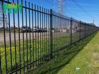 China Wrought Picket Top Tubular Metal Fence Garden 6 Ft Tall Durable Prefabricated for sale