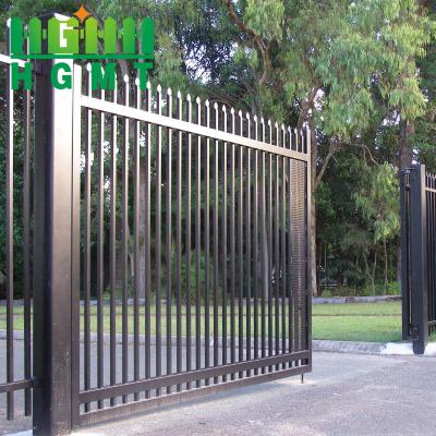 China Garden Decorative 2530mm Metal Tubular Fencing Black Security Wrought for sale