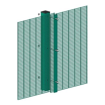 China Clear View PVC coating 358 High Security Perimeter Mesh anti-climb fence for sale