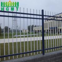 China Wrought Iron Tubular Picket Fence Hot Dip Galvanized 1.8x2.4m for sale