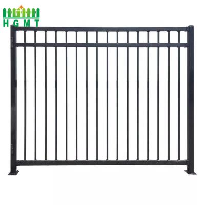 China High Quality Black Coated 8FT Length Wrought Iron Fence for sale