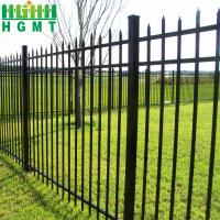 China Home Garden Black Powder Coating Top Sharp Steel Tubular Fence for sale
