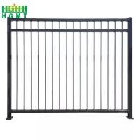 China Hot Sell Wholesale Wrought Picket Top Steel Tubular Fence Garden 6 Ft Tall Durable Prefabricated Durable for sale