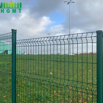 China Outdoor Garden Decorative Security Welded Wire Mesh 3D Fence Panel With Gate for sale