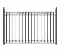 China Steel Metal Picket Ornamental Wrought Iron Fence Panels Wholesale for sale