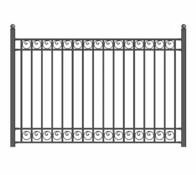 China Steel Metal Picket Ornamental Wrought Iron Fence Panels Wholesale for sale