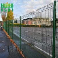 China Green PVC Coated Curved Welded Wire Mesh Fence 3d V Bending Garden Panel for sale