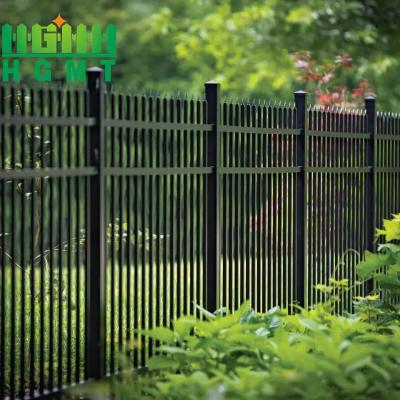 China Wrought Iron Steel Fence Home Garden Ornamental Black Decorative Metal for sale