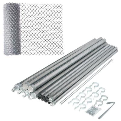 China 2.5mm Wire 8 Foot Galvanized Steel Chain Link Fence Black for sale
