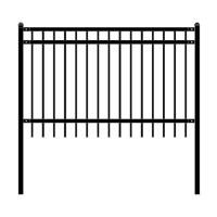 China Outdoor Security Fence With Metal Iron Aluminium Panel Tubular Garrison For Home Garden Plastic Frame Steel Driveway Gates for sale
