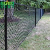 China Outdoor 8 Feet Tall Diamond Chain Link Fence With Privacy Slats for sale