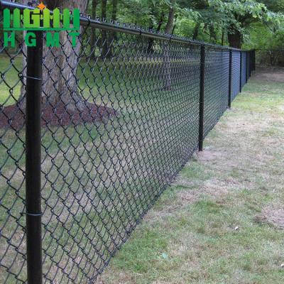 China Outdoor 8 Feet Tall Diamond Chain Link Fence With Privacy Slats for sale