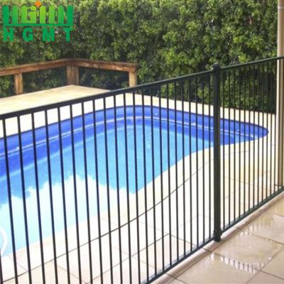 China Modern Design Easily Assembled Flat Top Swimming Pool Steel Tubular Fence Panel for sale