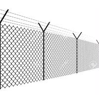 China Hot Dipped Galvanized Cyclone Wire Mesh 8 Ft Chain Link Fence Roll For Sliver for sale