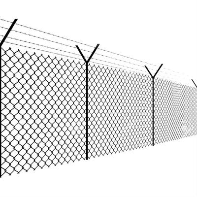 China Hot Dipped Galvanized Cyclone Wire Mesh 8 Ft Chain Link Fence Roll For Sliver for sale