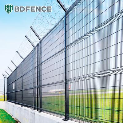 China Airport Prison Security Fence Barbed Wire Mesh Welded Wire Customizable Dimensions 3D Modeling Service Rodent Proof for sale