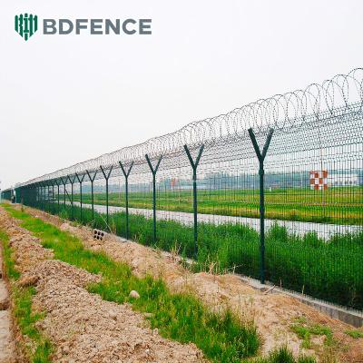 China Affordable Perimeter Security Electric Energizer Metal Palisade Anti Climb Airport Fence Barbed Wire for sale