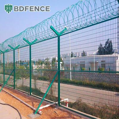 China Airport Wire Mesh Panel Aoa Fence Easily Assembled Garden Boundary Wall Security Iron Fencing for sale