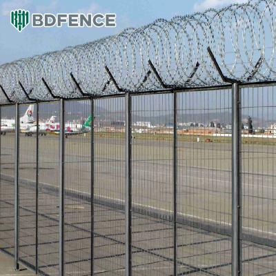 China Anti-Climb No Climb High Security Prison Airport Fence Carbon Steel Durable Easily Assembled for sale