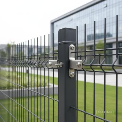 China AOA Fence Galvanized and Powder Coated Security Fence Panels with Stainless Steel Anti Theft Screws and Special Fixtures for sale