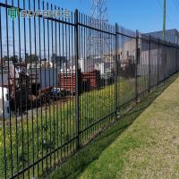 China Extra Strong 7ft Modern 3D Eco-Friendly Steel Security Tubular Fence Black for Villa Perimeter for sale