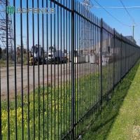 China Extra Strong 7ft Modern 3D Eco-Friendly Steel Security Tubular Fence Black for Villa Perimeter for sale