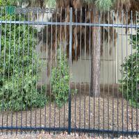 China America 6 Foot 3x3 Metal Garden Iron Fence Panels Outdoor Steel Tubular Fences Modern Wrought Iron Zinc Steel Coated for sale