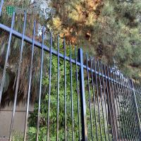 China America 6 Foot 3x3 Metal Garden Iron Fence Panels Outdoor Steel Tubular Fences Modern Wrought Iron Zinc Steel Coated for sale