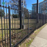China High Quality Security Black Powder Coated Galvanized Metal Steel Tubular Fence Ornamental Picket Fence for sale