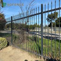 China 6 Foot Metal Garden Iron Fence Panels Outdoor Metal Steel Tubular Fences Modern Wrought Iron Zinc Steel Fence for sale