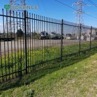 China Black Powder Coated Aluminum Picket Fence Panels Vertical Tubular System for sale