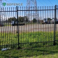 China Black Powder Coated Aluminum Picket Fence Panels Vertical Tubular System for sale