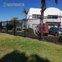 China Black Powder Coated Aluminum Picket Fence Panels Vertical Tubular System for sale
