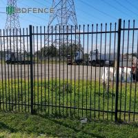 China Black Powder Coated Aluminum Picket Fence Panels Vertical Tubular System for sale