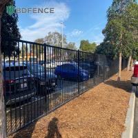 China Wholesale 6ftx8ft Garden Black Metal Fences Anti Rust Galvanized Steel Fence Prices for sale