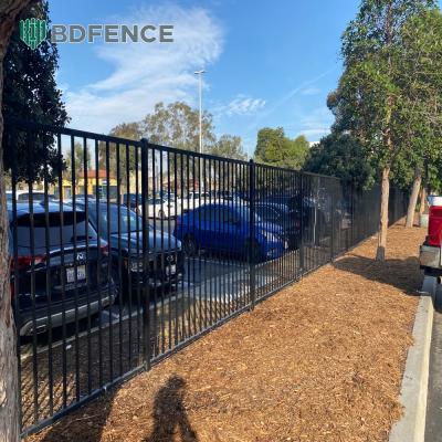 China Wholesale 6ftx8ft Garden Black Metal Fences Anti Rust Galvanized Steel Fence Prices for sale